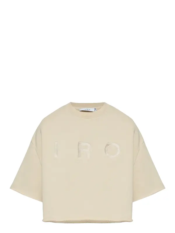 IRO PARIS Linda Logo-print T-shirt - Neutrals
