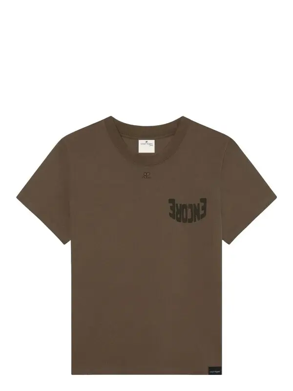 COURREGES Graphic-print T-shirt - Brown