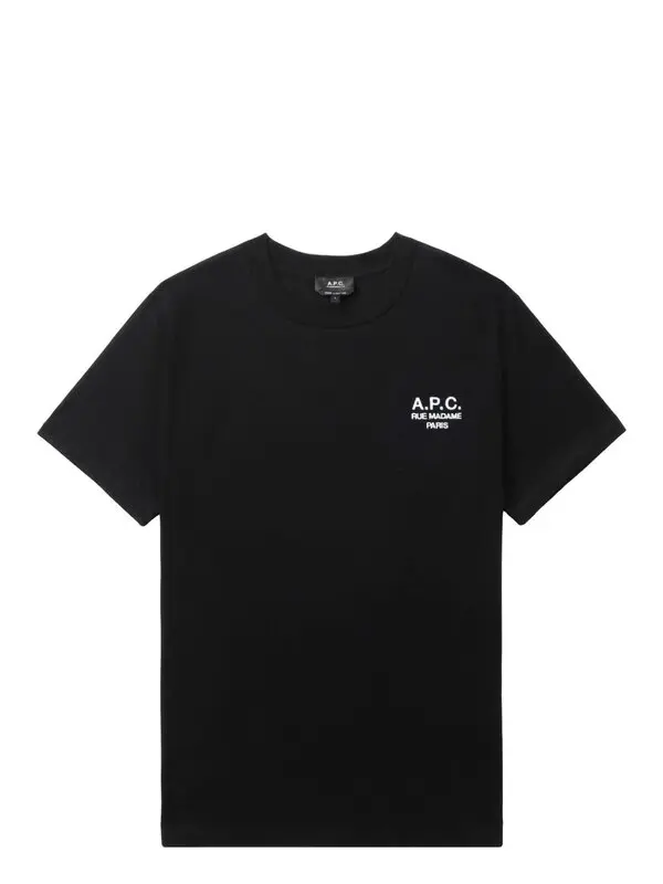 A.p.c. Logo-embroidered T-shirt - Black