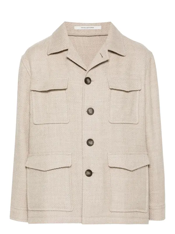 Tagliatore Wool Shirt Jacket - Neutrals