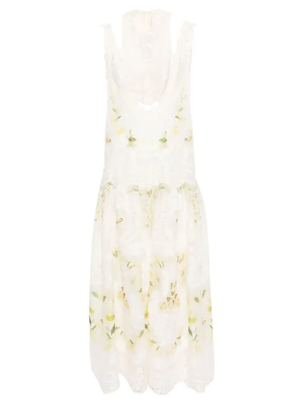 Zimmermann Harmony Mixed-print Long Dress - Yellow