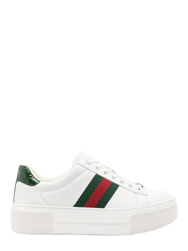 Gucci Ace Leather Sneakers - White