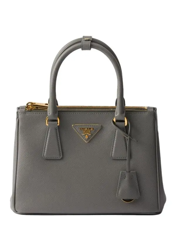 Prada Galleria Saffiano Leather Shoulder Bag - Grey