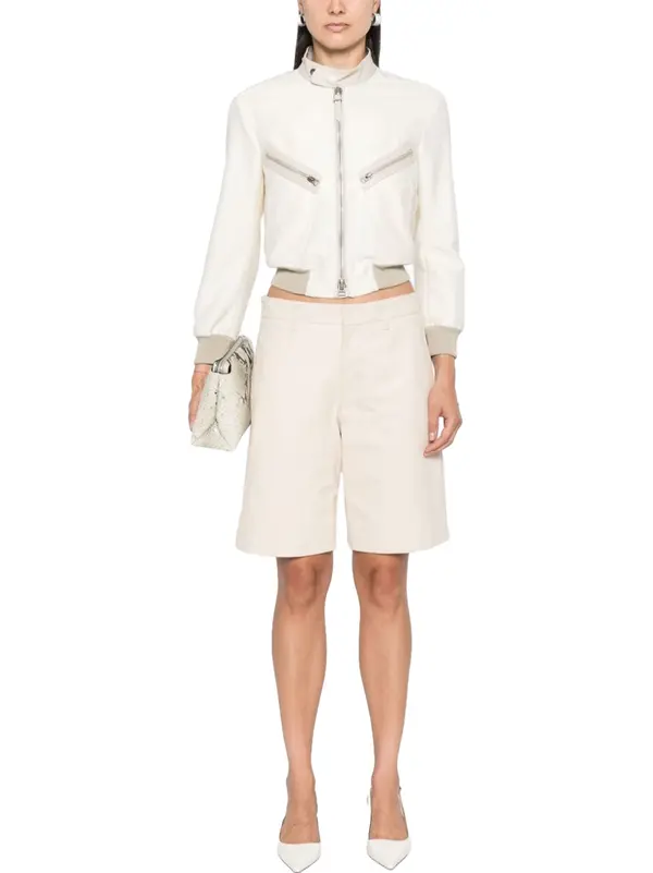 TOM FORD Contrasting-trim Jacket - Neutrals