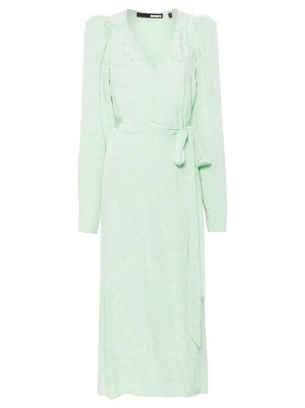ROTATE BY BIRGER CHRISTENSEN Jacquard Midi Dress - Green