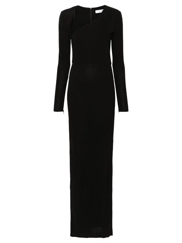 Alex Perry Angled Cut-out Jersey Maxi Dress - Black