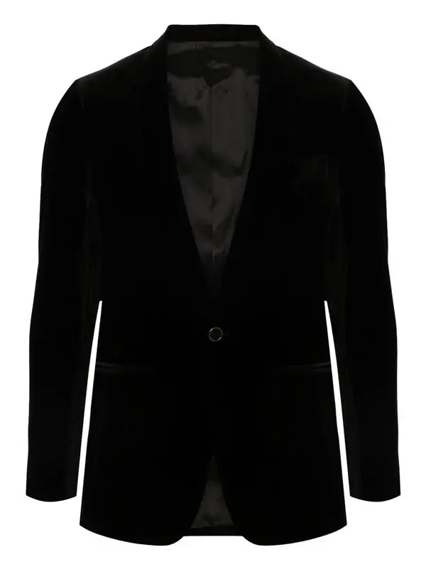 LARDINI Velvet Blazer - Black