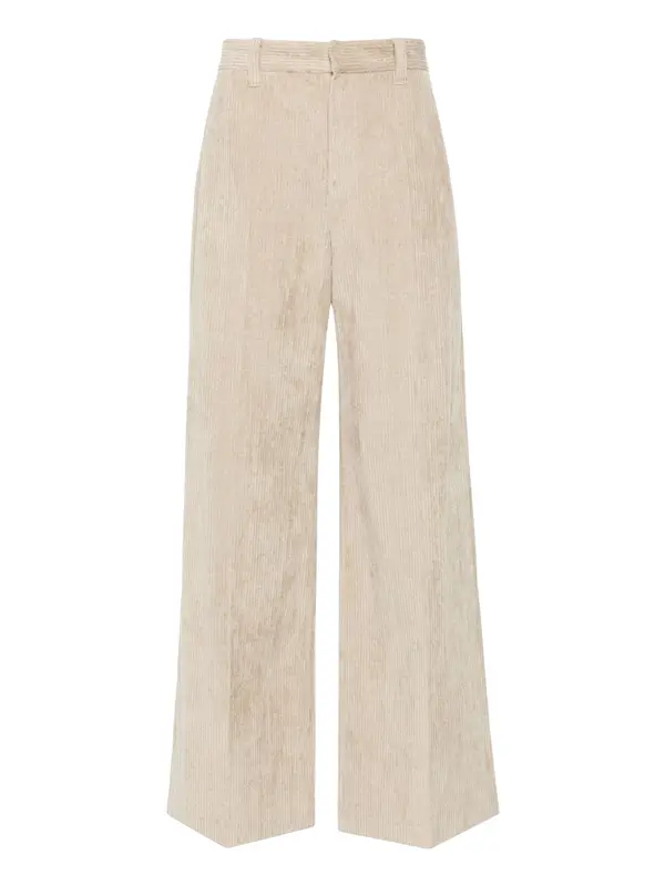 Brunello Cucinelli Corduroy Wide-leg Trousers - Neutrals