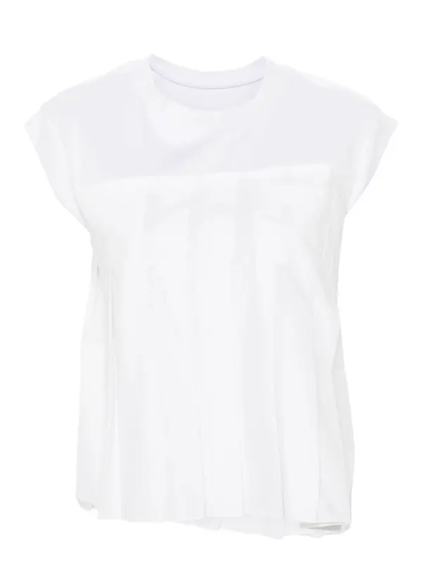 Sacai Pleated T-shirt - White