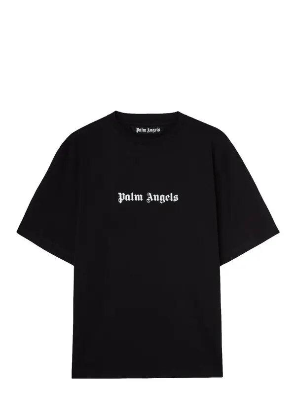 Palm Angels Printed Cotton T-shirt - Black
