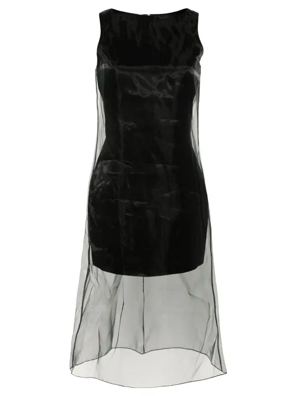 Theory Overlay Midi Dress - Black