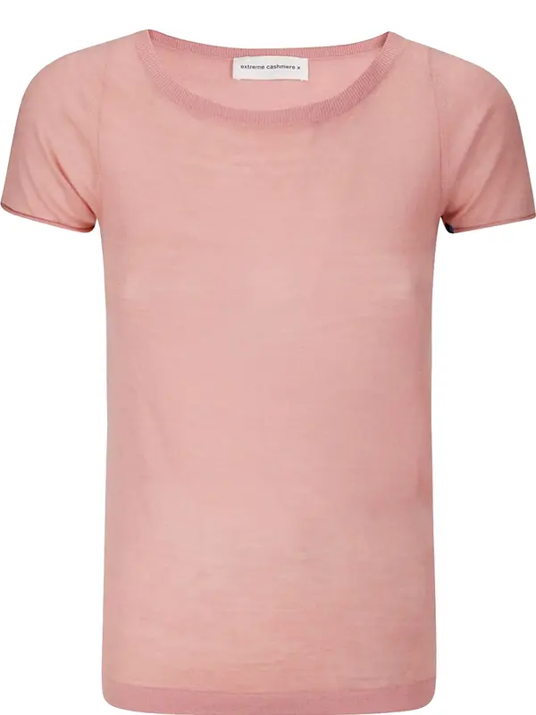Extreme Cashmere Boat Neck T-shirt - Pink