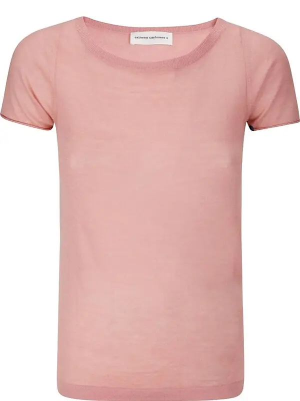 Extreme Cashmere Boat Neck T-shirt - Pink