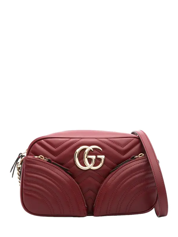 Gucci Small Gg Marmont Shoulder Bag - Red
