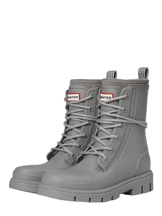 Hunter Diana Waterproof Mid Calf Lace Up Boots - Gray