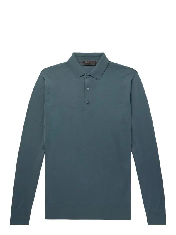 Loro Piana Wish® Wool Polo Shirt - Blue