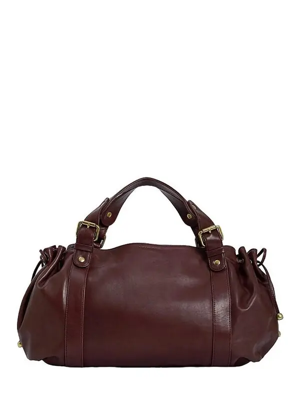 Gerard Darel 24h Leather Handbag - Redwine