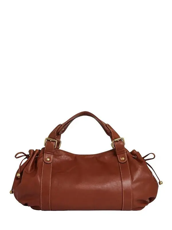 Gerard Darel 24h Leather Handbag - Tan