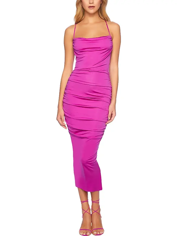 Susana Monaco Cowl Neck Bodycon Dress - Supernova