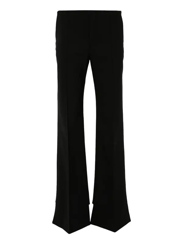 Chloé Wool Flared Trousers - Black