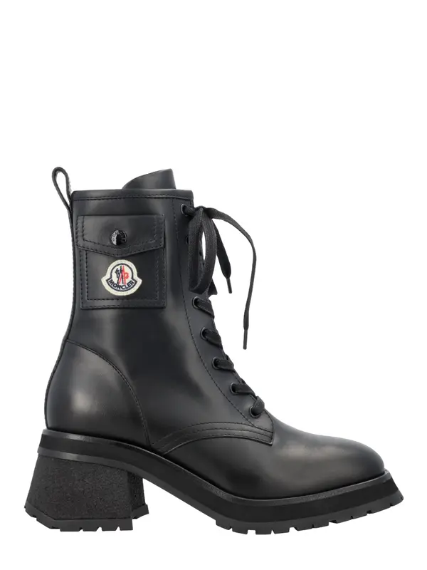 Moncler Gigi Pocket-detail Combat Boots - Black