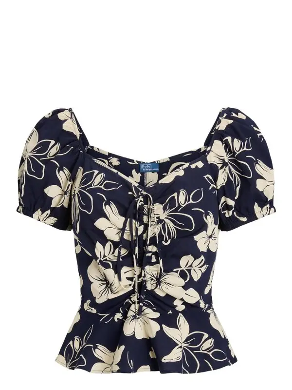 Polo Ralph Lauren Floral Print Blouse - Blue