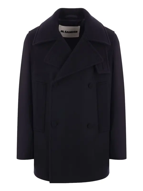 JIL SANDER Kaban Wool Coat - Black