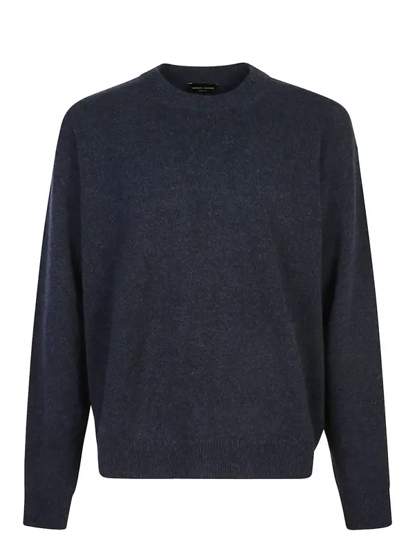 ROBERTO COLLINA Crew Neck Jumper - Blue