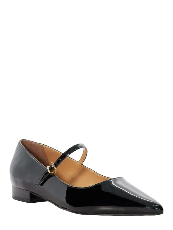 Dune London Hastas Mary Jane Pointed Toe Flat - Black