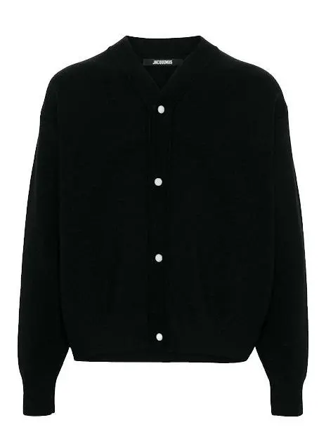 Jacquemus Knitted Press-stud Cardigan - Black