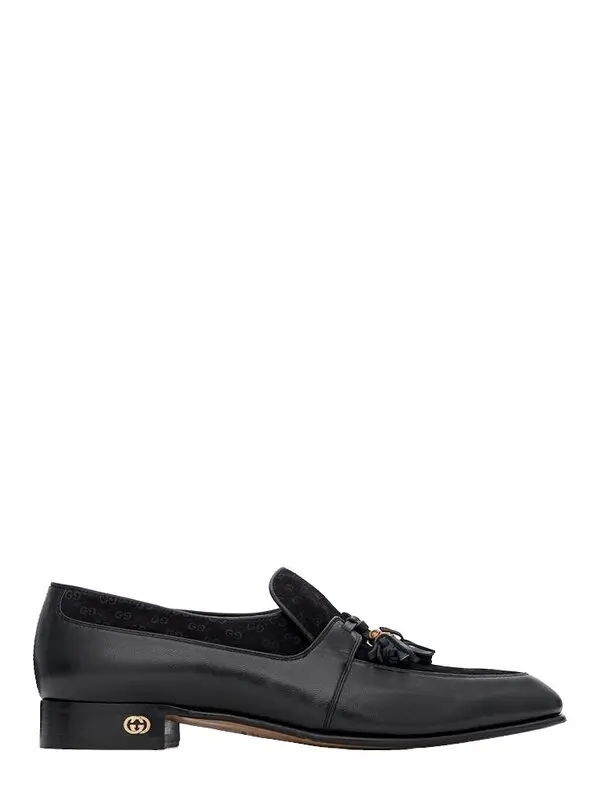 Gucci Tassel Gg Loafers - Black
