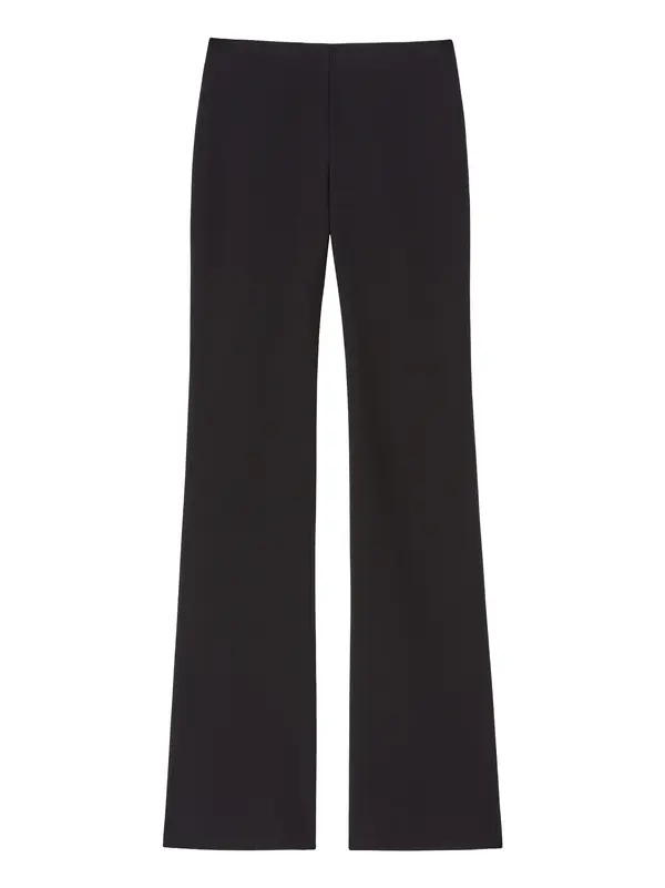Lafayette 148 New York Punto Milano Fitted Flared Trousers - Black