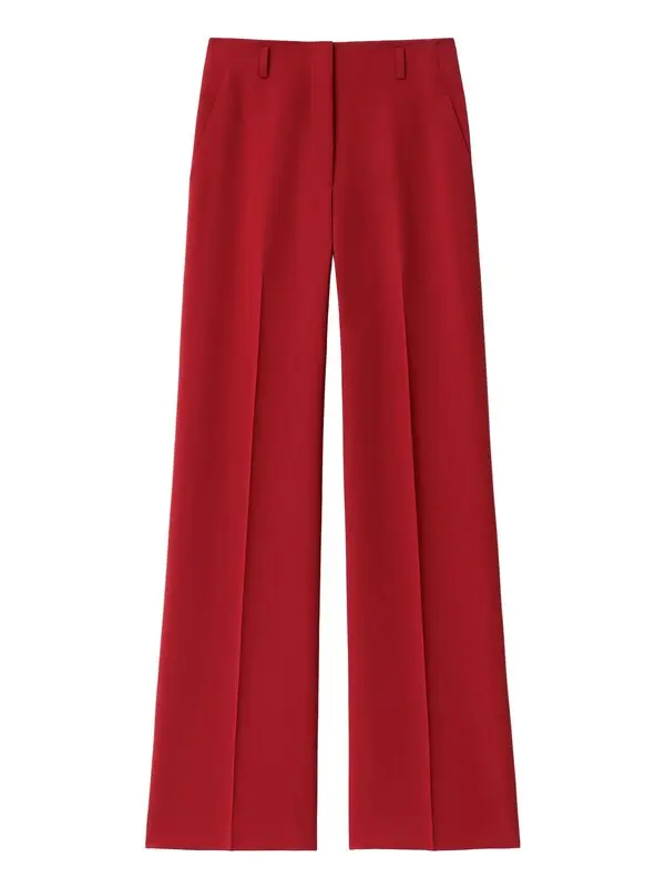 Lafayette 148 New York Crepe High-waisted Wide Leg Pants - Spark