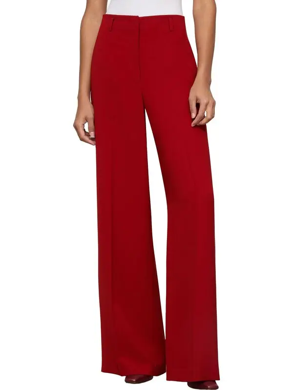 Lafayette 148 New York Crepe Wide Leg Pants - Spark