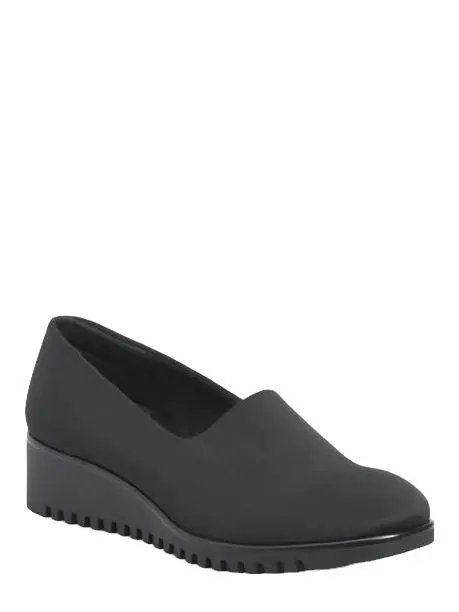 COMFORTIVA Dana Platform Wedge Slip-on - Black