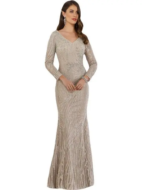 LARA NEW YORK Lace Mermaid Gown - Grey