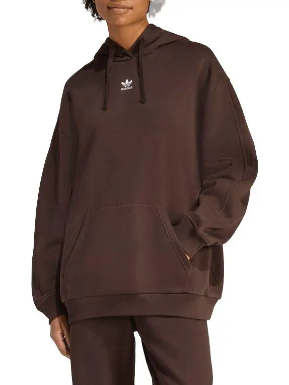 Adidas Trefoil Essentials Oversized Hoodie - Aurora Coffee