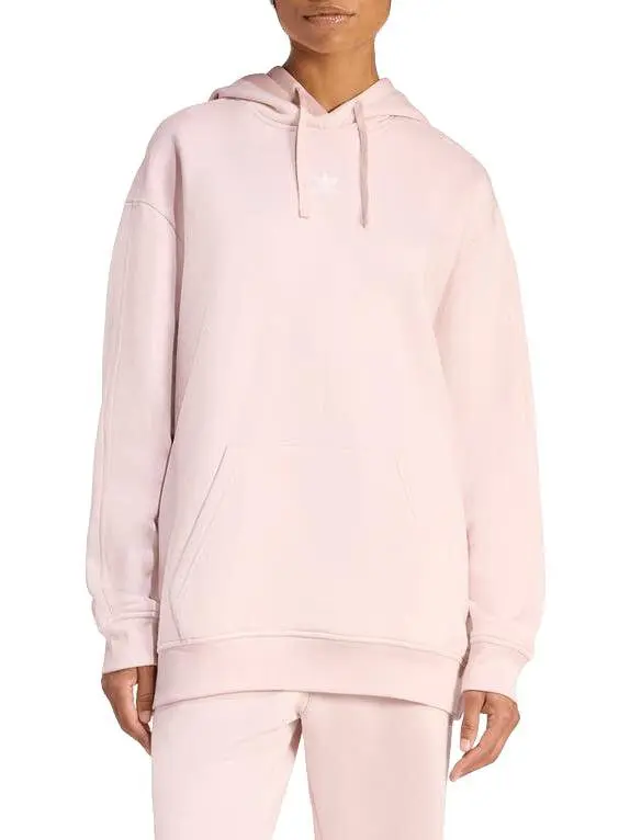 Adidas Trefoil Essentials Oversized Hoodie - Sandy Pink