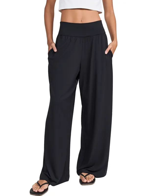 Sweaty Betty Modal Wide Leg Pants - Black
