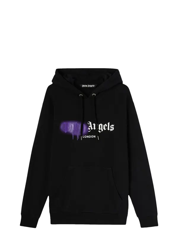 Palm Angels London Sprayed Hoodie - Black