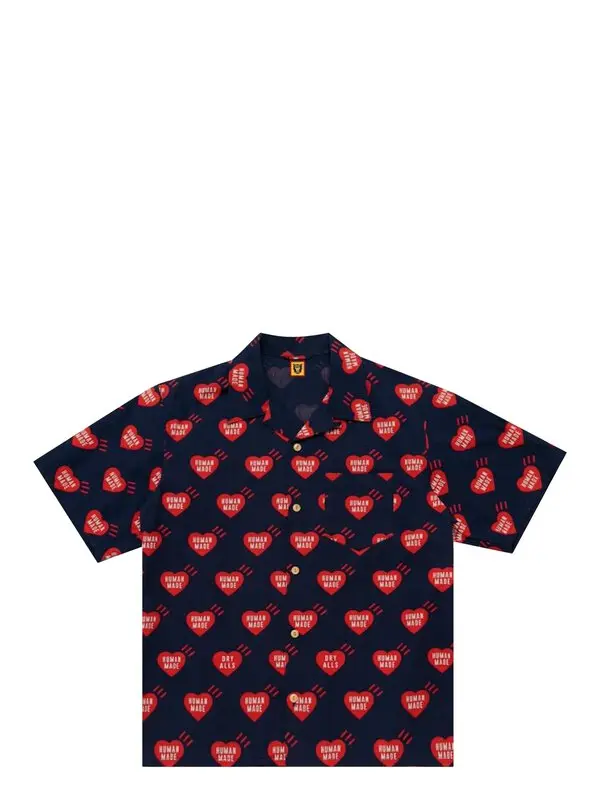 HUMAN MADE Heart Aloha Shirt 'navy - Blue