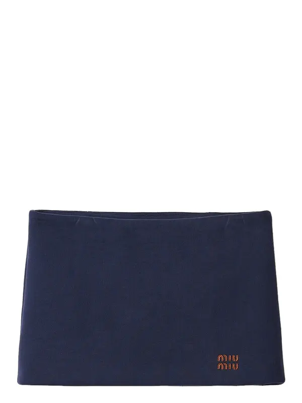Miu Miu Padded Cotton Fleece Mini Skirt - Navy