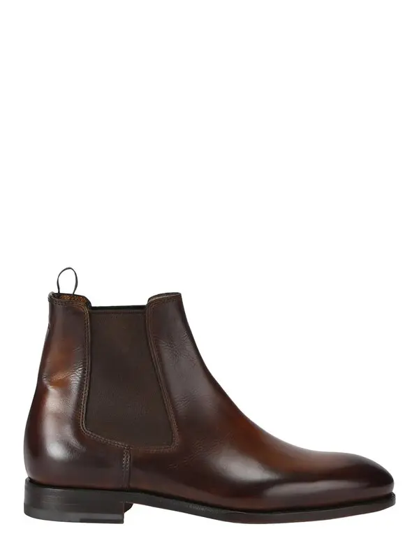 Bontoni Leather Cavaliere Chelsea Boots - Brown