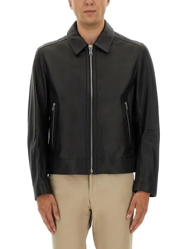 BOSS Leather Jacket - Black