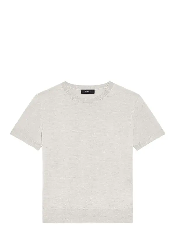 Theory Regal Merino Wool T-shirt - Ivory