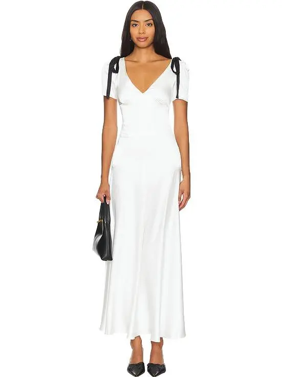 Lioness Du Cap Maxi Dress - Porcelain