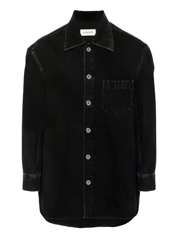 LANVIN Cocoon Denim Shirt - Black