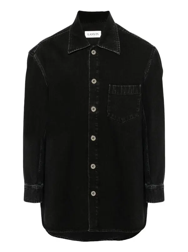 LANVIN Cocoon Denim Shirt - Grey