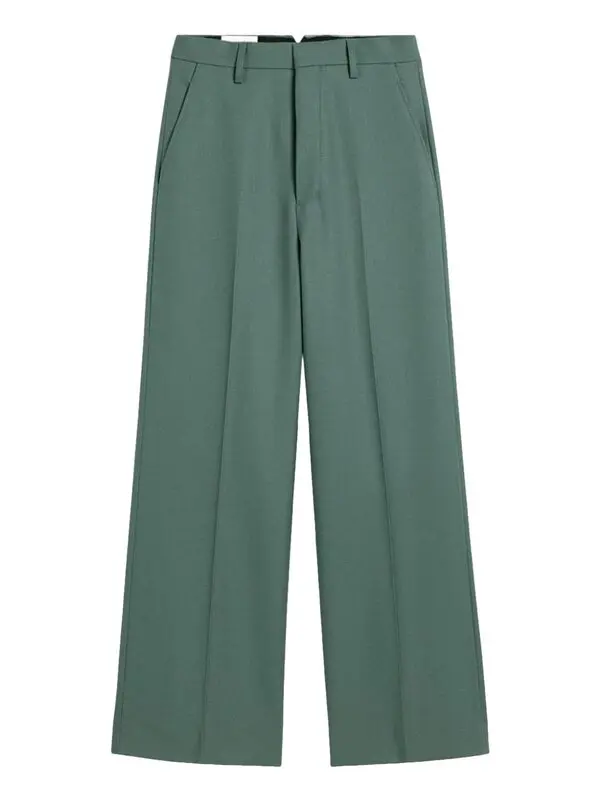 Ami Large-fit Wool Trousers - Green