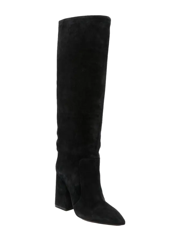 Paris Texas 90mm Suede Boots - Black